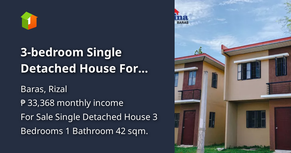 3-bedroom Single Detached House For Sale in Baras Rizal | COMPLETE ...