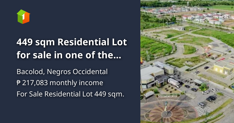449 sqm Residential Lot for sale in one of the highly exclusive ...