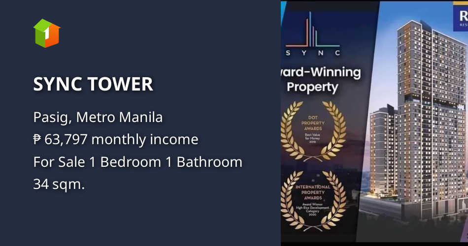 SYNC TOWER [Condos 🏙️] (October 2021) in Pasig, Metro Manila for sale ...