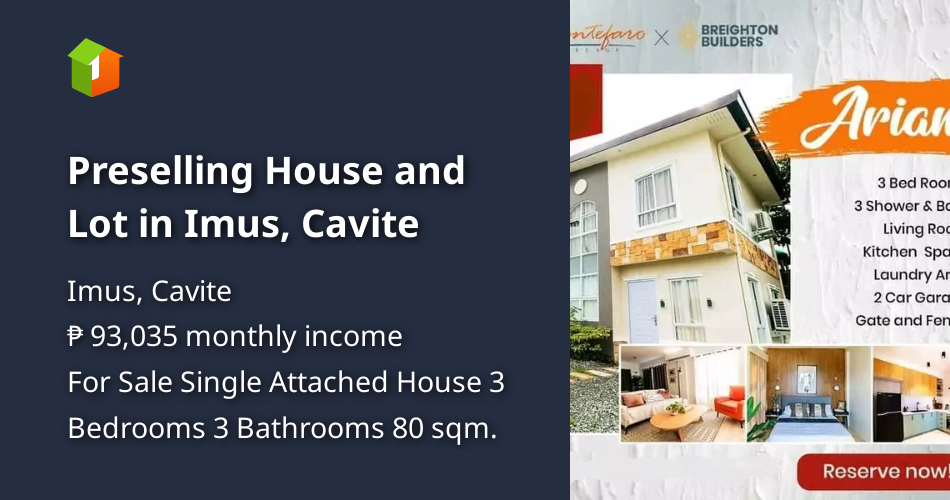 Preselling House and Lot in Imus, Cavite [Houses and Lots 🏘️] (April ...