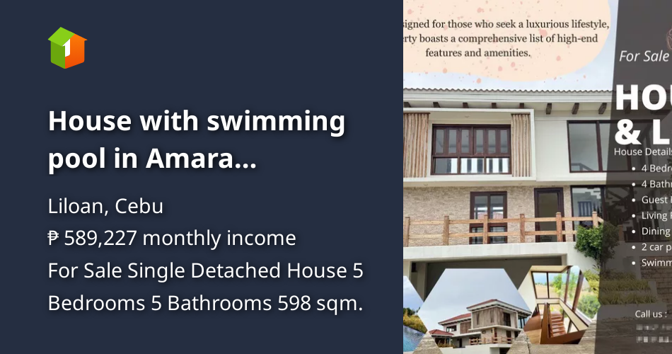 House with swimming pool in Amara Subdivision. Liloan Cebu [Houses and ...