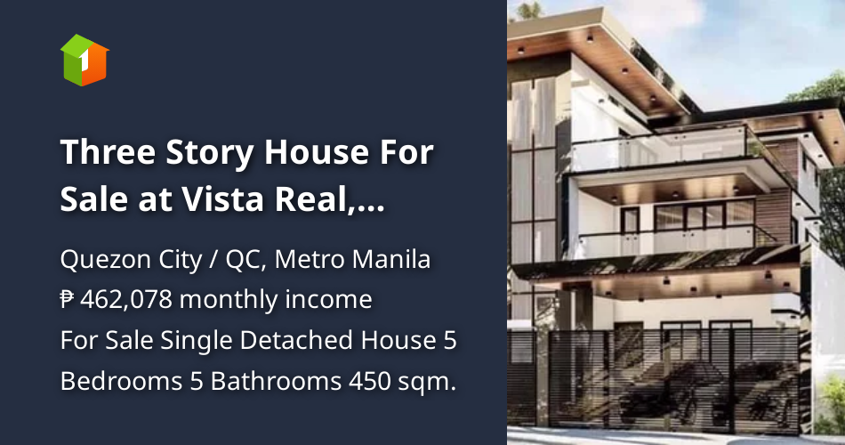 Three Story House For Sale at Vista Real, Quezon City [Houses and Lots ...