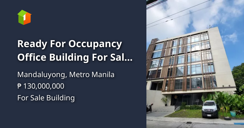 Ready For Occupancy Office Building For Sale in Mandaluyong near Shaw ...