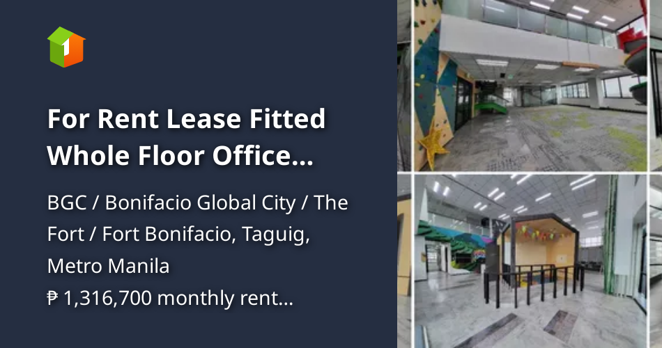 For Rent Lease Fitted Whole Floor Office Space BGC Taguig [Commercial ...