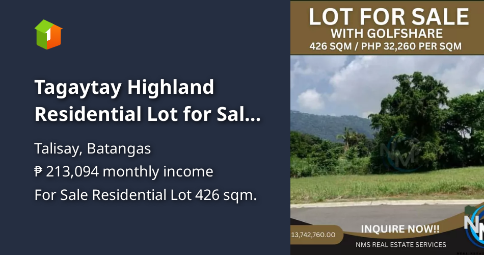 Tagaytay Highland Residential Lot for Sale in Talisay Batangas [Lots 🚜] (December 2025) in ...