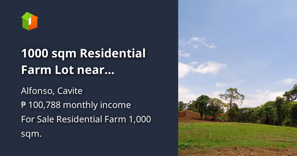 1000 sqm Residential Farm Lot near Splendido Tagaytay [Lots 🚜] (August 2023) in Alfonso, Cavite ...