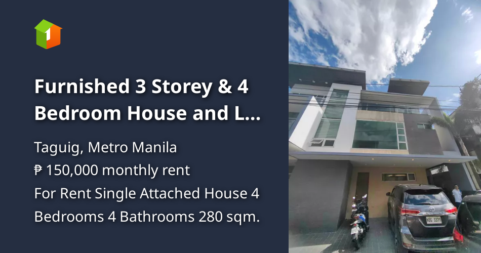 Furnished 3 Storey & 4 Bedroom House and Lot in Mahogany Place, Taguig ...