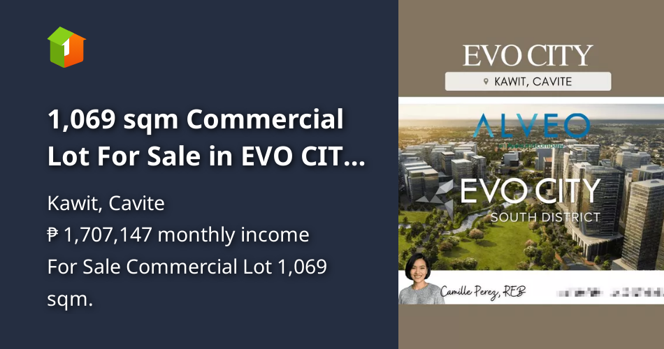 1,069 sqm Commercial Lot For Sale in EVO CITY by Ayala Land Kawit ...