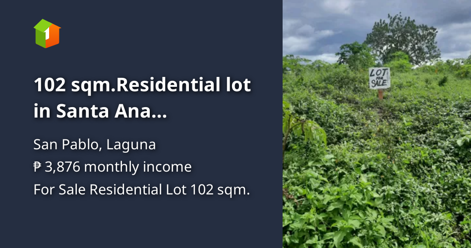 102 sqm.Residential lot in Santa Ana Subdivision in San Pablo City ...