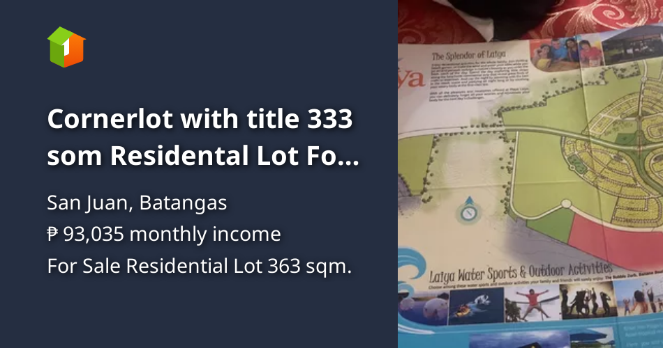 Cornerlot with title 333 som Residental Lot For Sale in San Juan ...