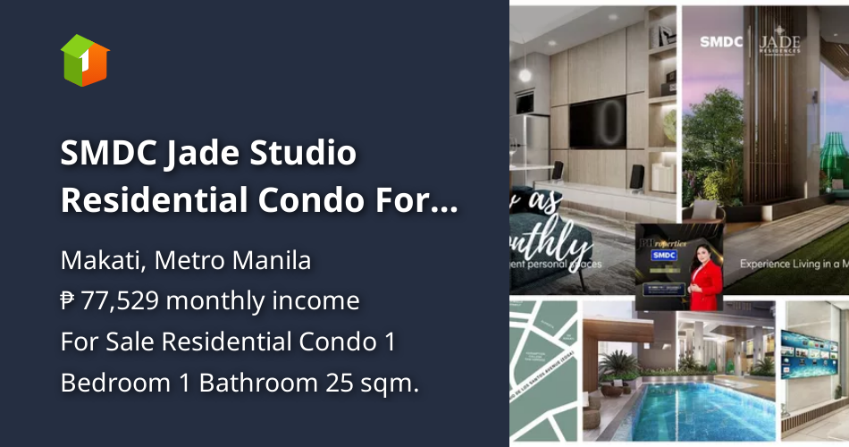 SMDC Jade Studio Residential Condo For Sale in Makati [Condos 🏙️ ...