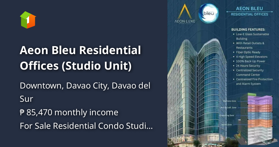 Aeon Bleu Residential Offices (Studio Unit) [Condos 🏙️] (February 2024 ...