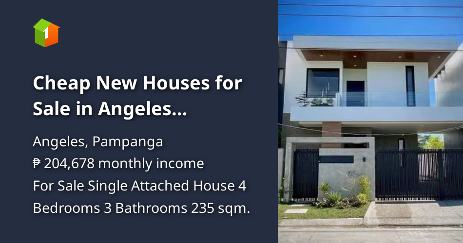 Cheap New Houses for Sale in Angeles Pampanga Near SM telebastagan ...