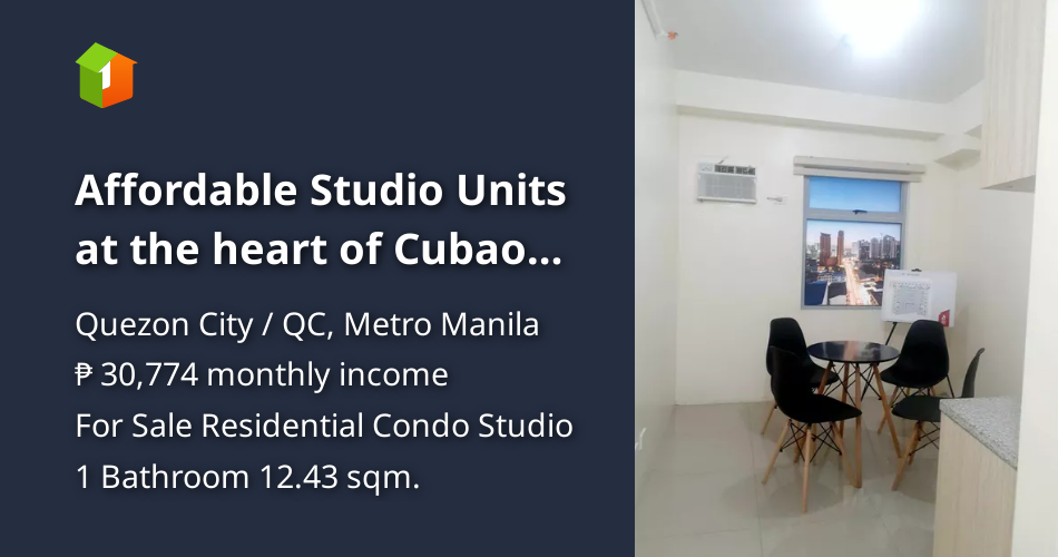 Affordable Studio Units at the heart of Cubao near edsa and MRT [Condo ...