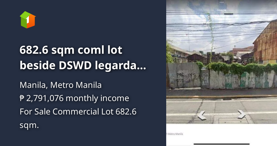 682.6 sqm coml lot beside DSWD legarda MM [Lots 🚜] (March 2023) in ...