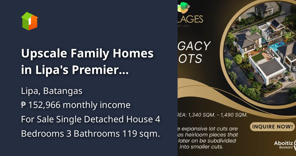 Upscale Family Homes in Lipa's Premier Master-Planned Community [Houses ...