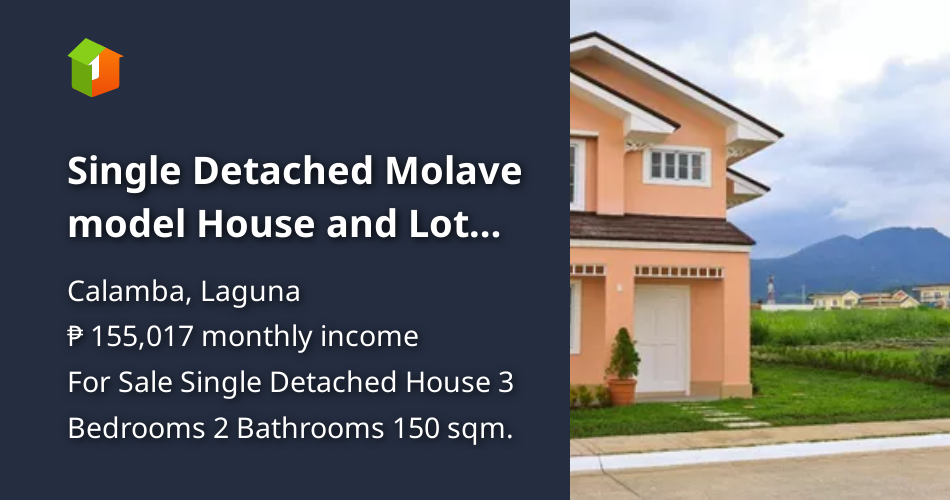 Single Detached Molave model House and Lot for Sale: Ashton Fields ...