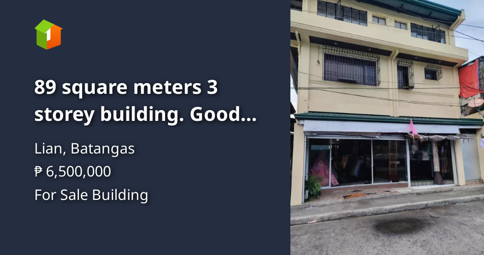 89 square meters 3 storey building. Good for business Near market LIAN ...