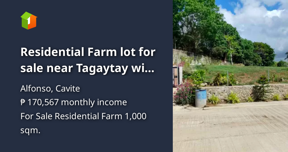 Residential Farm lot for sale near Tagaytay with cold weather in Cavite [Lots 🚜] (October 2025 ...
