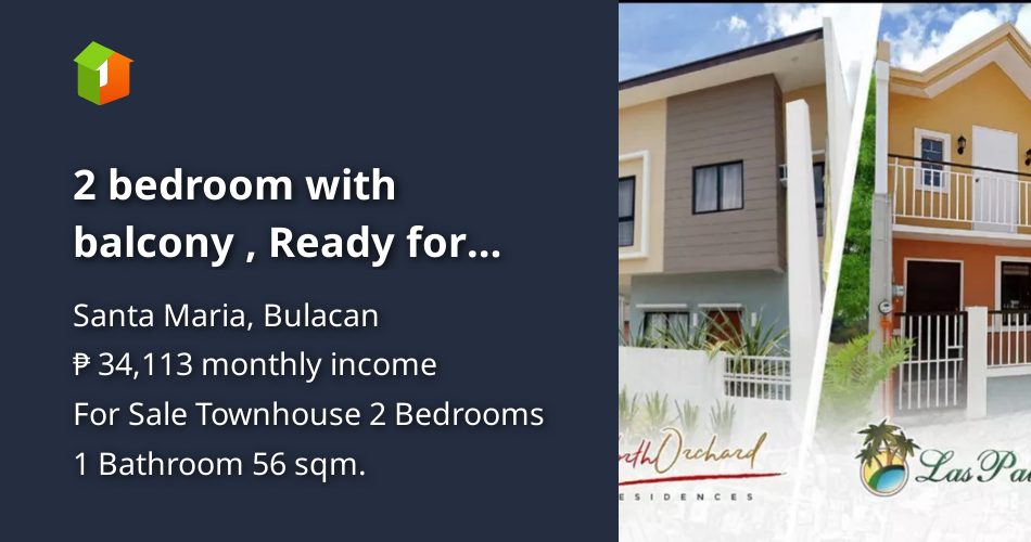 2 bedroom with balcony , Ready for occupancy gated townhse 4 sale, Sta ...