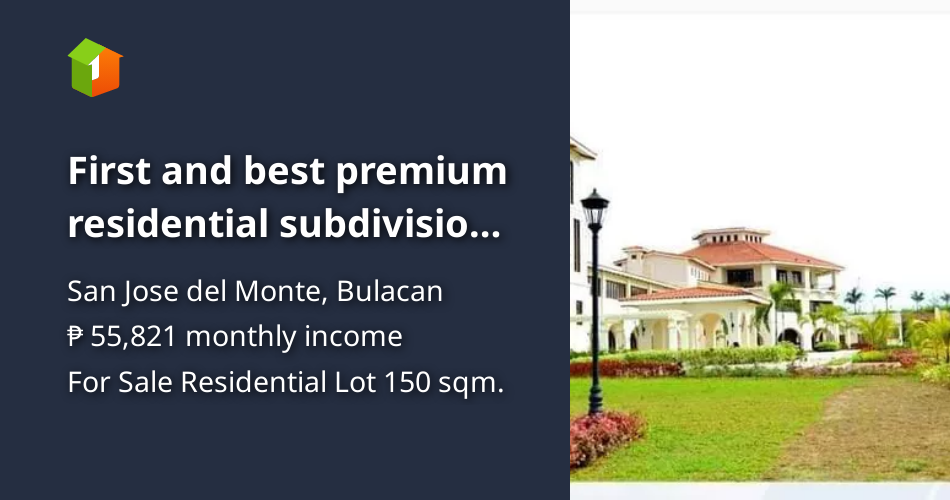 First and best premium residential subdivision project in SJDM. [Lots 🚜 ...