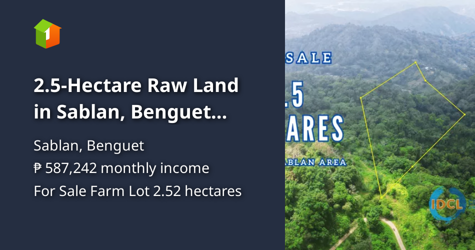 2.5-Hectare Raw Land in Sablan, Benguet Build Your Farm or Agri-Tourism ...