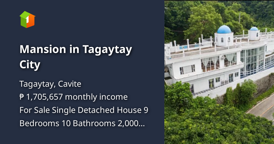 Mansion in Tagaytay City [Houses and Lots 🏘️] (December 2024) in Tagaytay, Cavite for sale