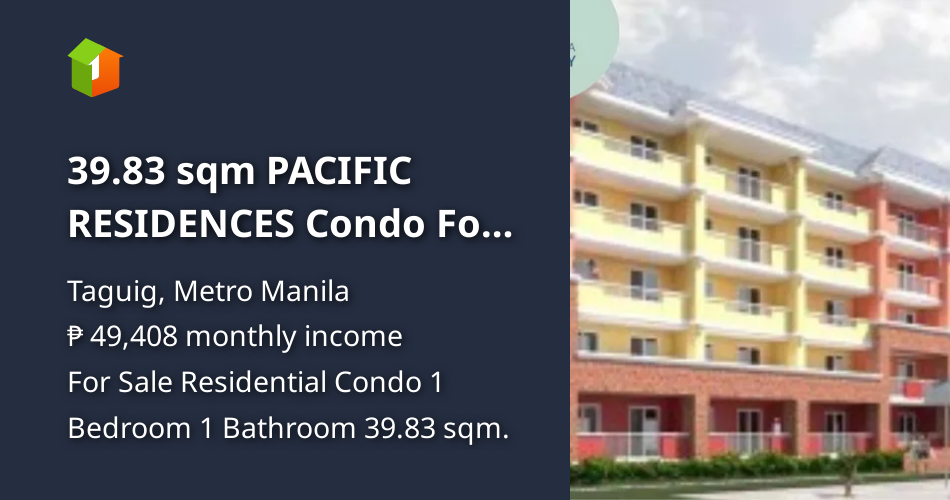 39.83 sqm PACIFIC RESIDENCES Condo For Sale in Taguig Metro Manila ...