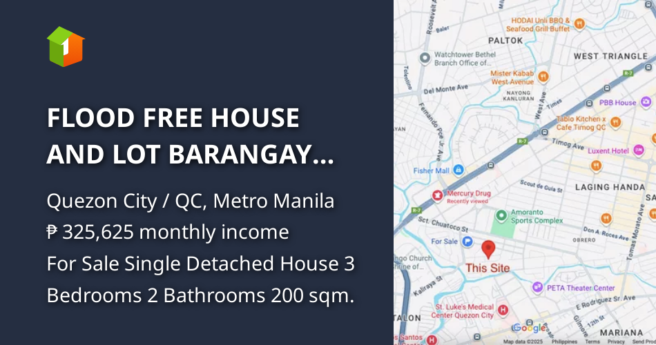 FLOOD FREE HOUSE AND LOT BARANGAY ROXAS, QUEZON CITY FOR SALE [Houses ...