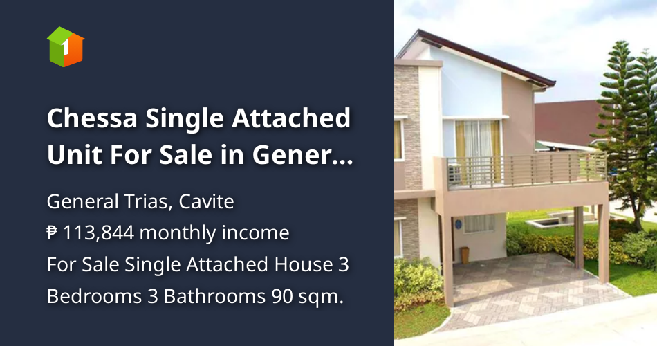Chessa Single Attached Unit For Sale in General Trias Cavite [Houses ...