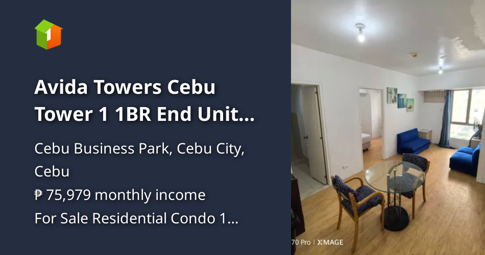 Avida Towers Cebu Tower 1 1BR End Unit Pool View 36sqm Cebu IT Park ...