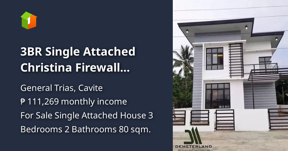 3BR Single Attached Christina Firewall Model in Holiday Homes General ...