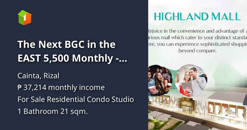 The Next BGC in the EAST 5,500 Monthly - NO DOWNPAYMENT! [Condos 🏙️ ...