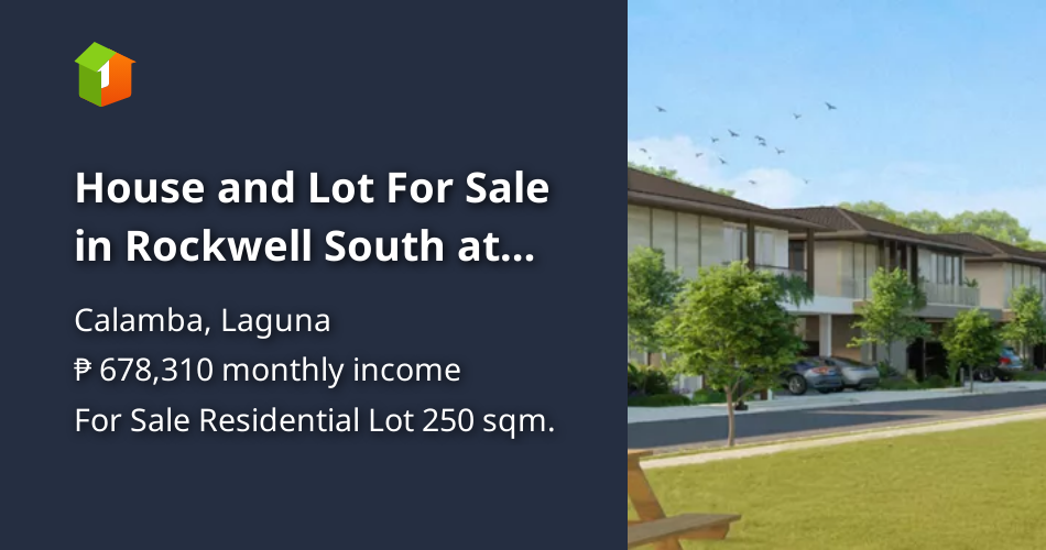 House and Lot For Sale in Rockwell South at Carmelray, Calamba Laguna ...