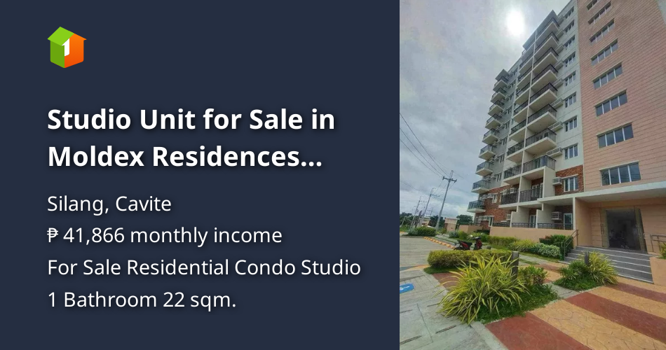Studio Unit for Sale in Moldex Residences Silang Cavite [Condos 🏙️ ...