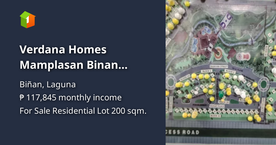 Verdana Homes Mamplasan Binan Laguna 200 sqm [Lots 🚜] (July 2025) in ...