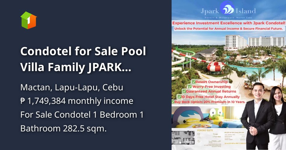 Condotel for Sale Pool Villa Family JPARK Island Resort [Condos 🏙️] (February 2025) in Mactan ...
