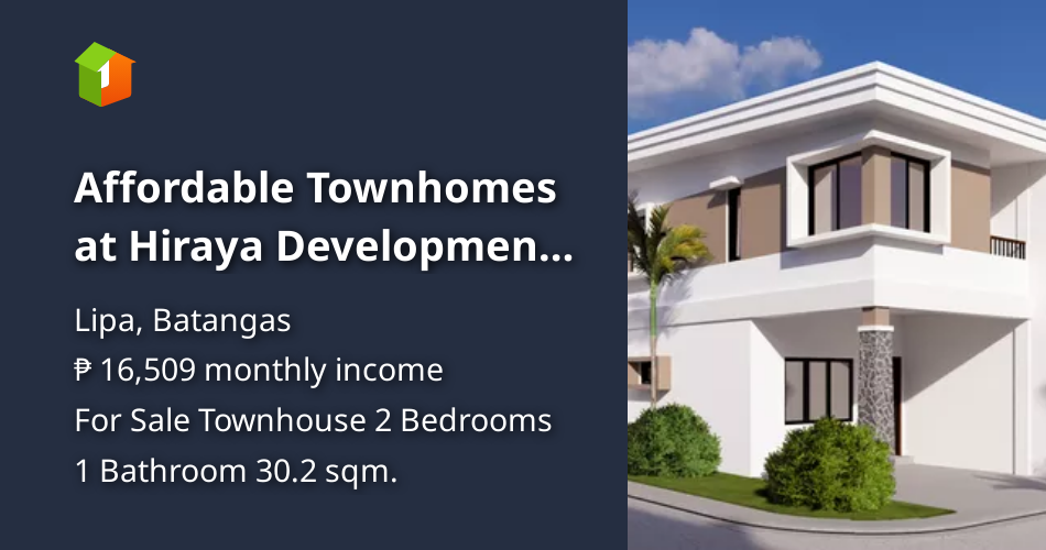 Affordable Townhomes at Hiraya Development in Lipa City [Houses and Lots 🏘️] (December 2025) in ...
