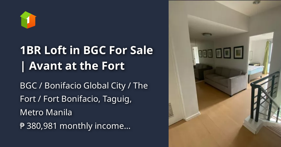 1BR Loft in BGC For Sale | Avant at the Fort [Condos 🏙️] (August 2023 ...