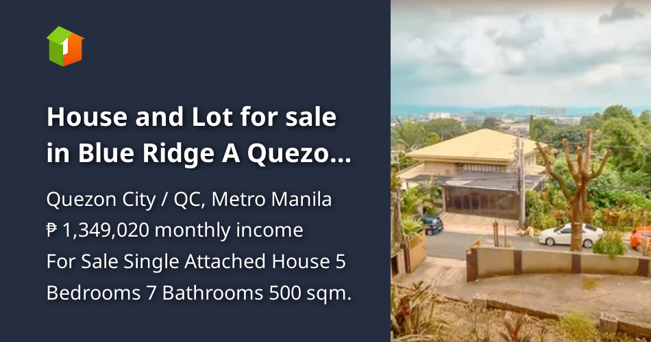 House and Lot for sale in Blue Ridge A Quezon City [Houses and Lots 🏘️ ...