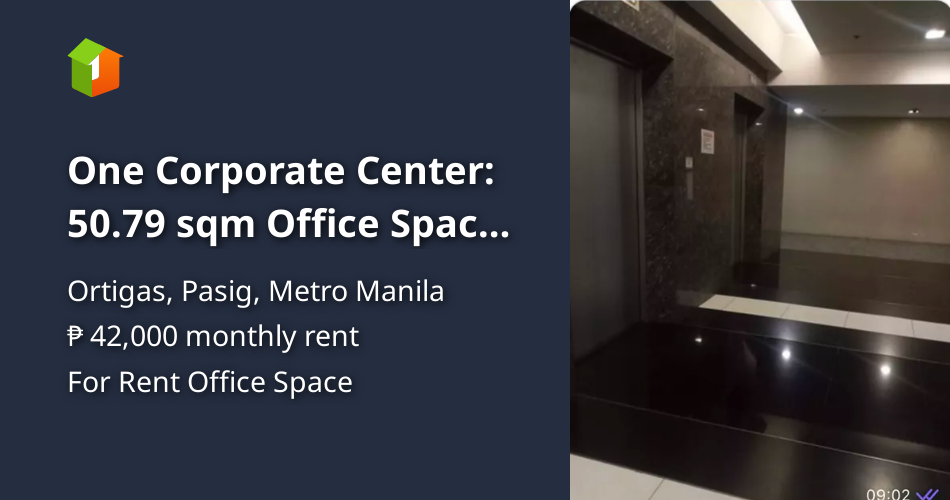 One Corporate Center: 50.79 sqm Office Space For Rent in Ortigas Pasig ...