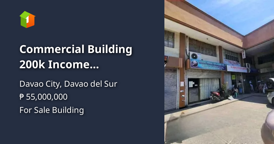 Commercial Building 200k Income generating Davao city [Commercial ...