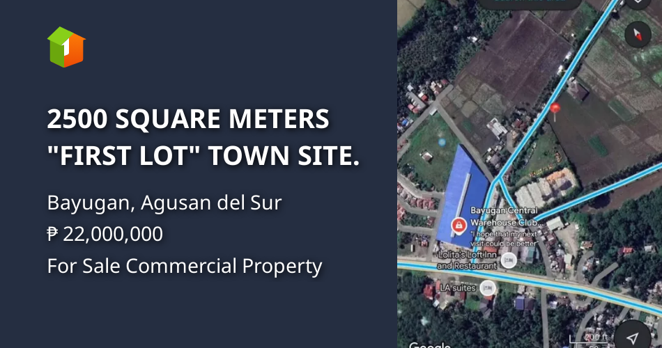 2500 SQUARE METERS "FIRST LOT" TOWN SITE. [Commercial Properties 🏭 ...