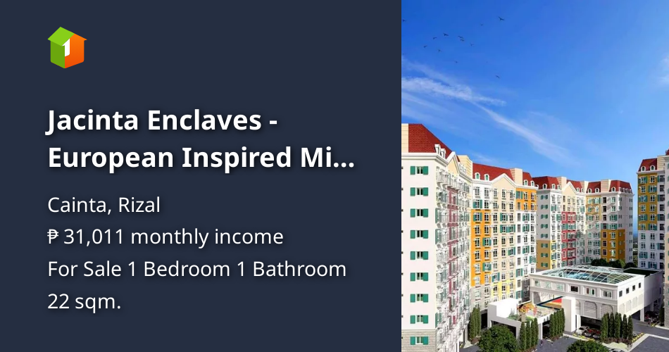 Jacinta Enclaves - European Inspired Mid Rise Condominium [Condos 🏙️ ...