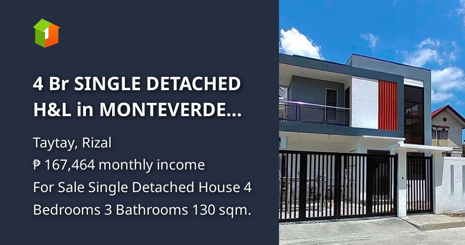 4 Br SINGLE DETACHED H&L in MONTEVERDE ROYALE EXEC VILLAGE TAYTAY ...