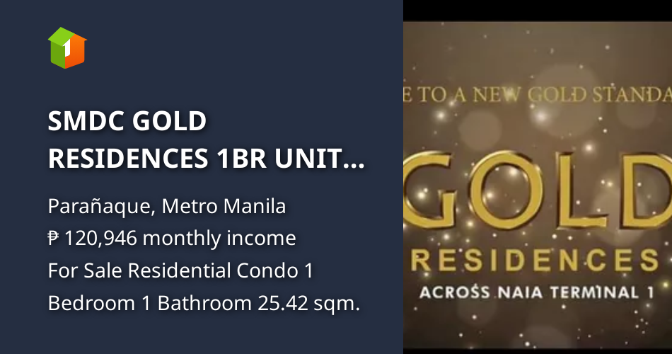 SMDC GOLD RESIDENCES 1BR UNIT PASALO [Condos 🏙️] (August 2025) in ...