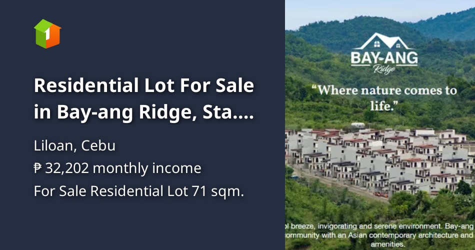 Residential Lot For Sale in Bay-ang Ridge, Sta. Cruz, Lilo-an Cebu for ...