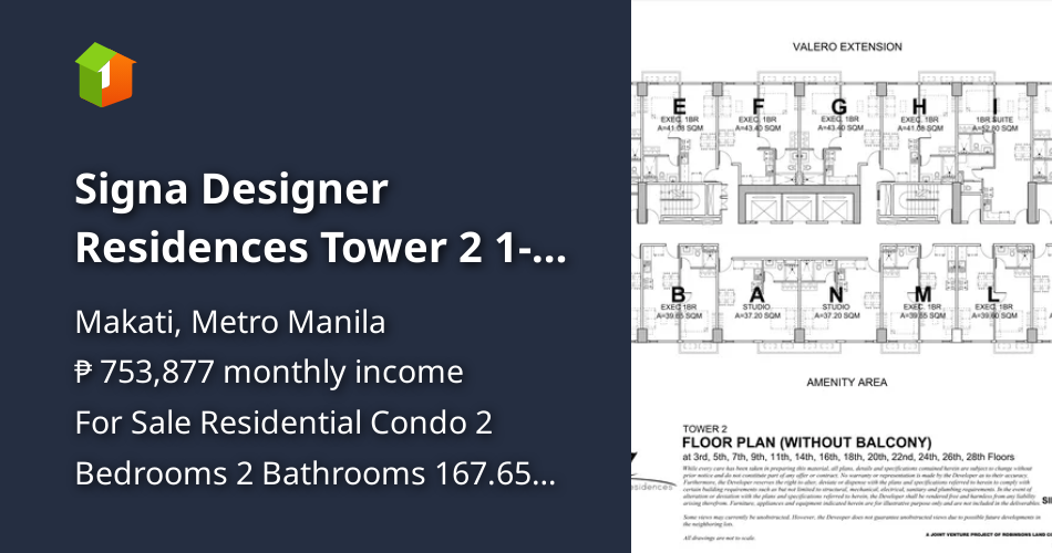 Signa Designer Residences Tower 2 1-Bedroom Executive Unit [Condos 🏙️ ...