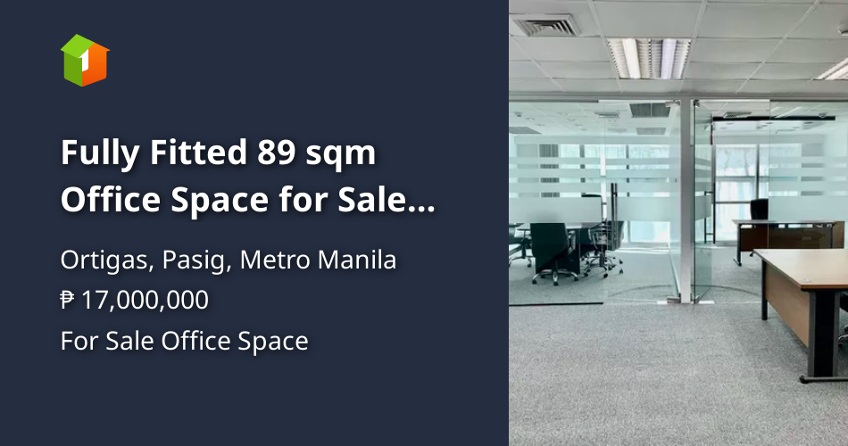 Fully Fitted 89 sqm Office Space for Sale with Parking Slot at Taipan ...