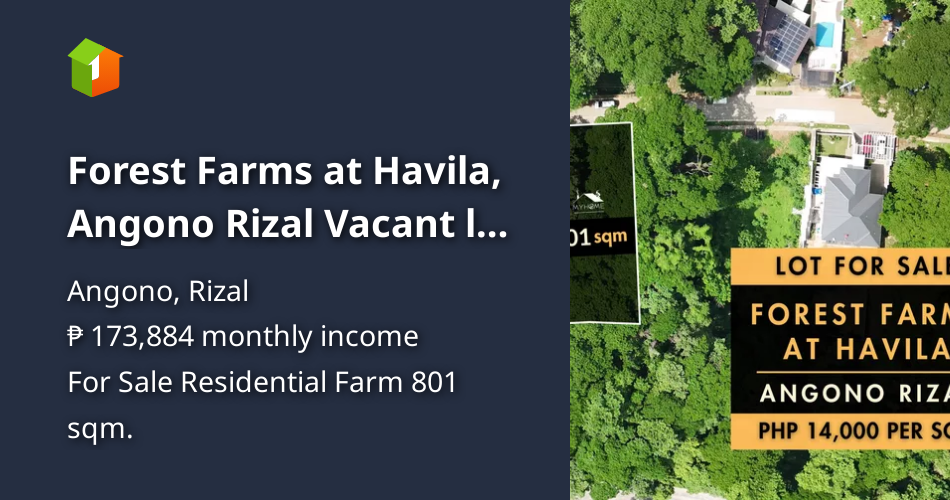 Forest Farms at Havila, Angono Rizal Vacant lot for Sale [Lots 🚜 ...